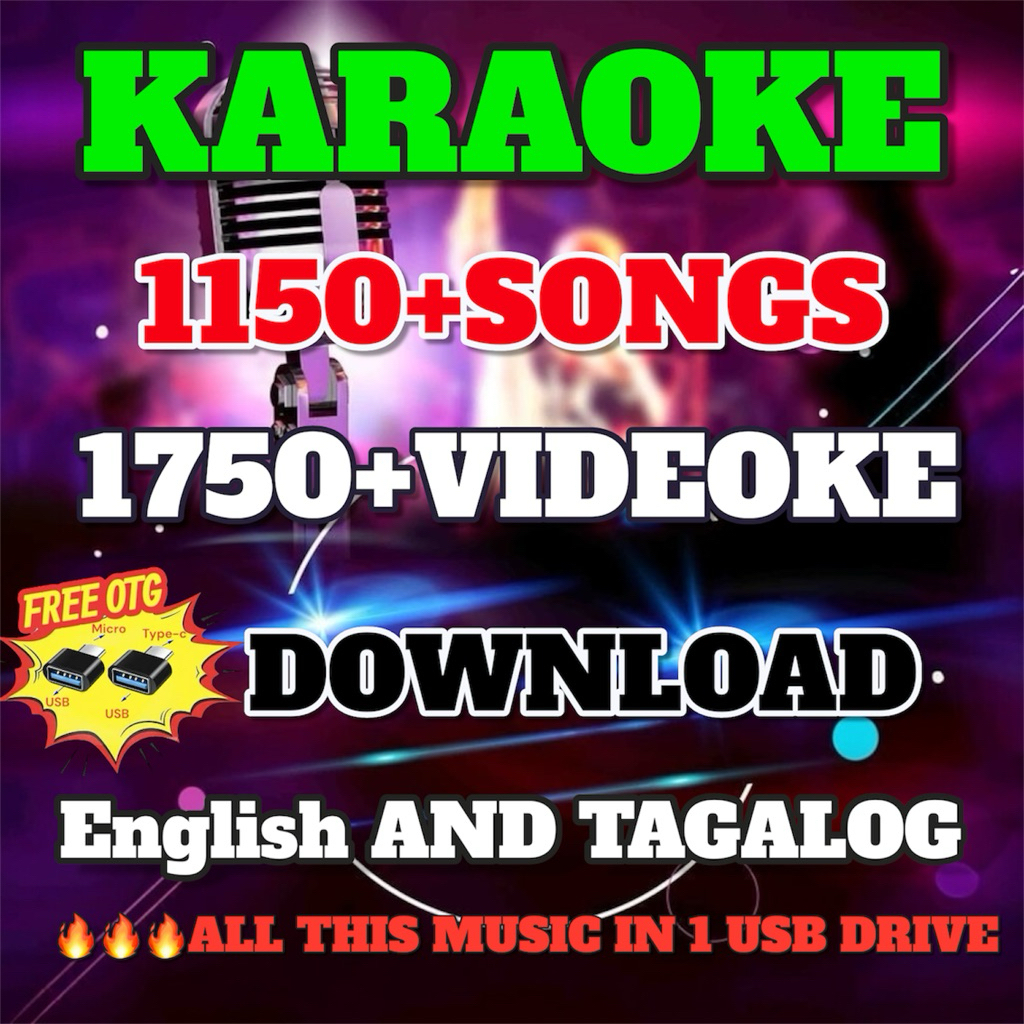 MUSIC USB FLASH DRIVE WITH KARAOKE SONGS MP3 MUSIC WITH OTG ADAPTER ...