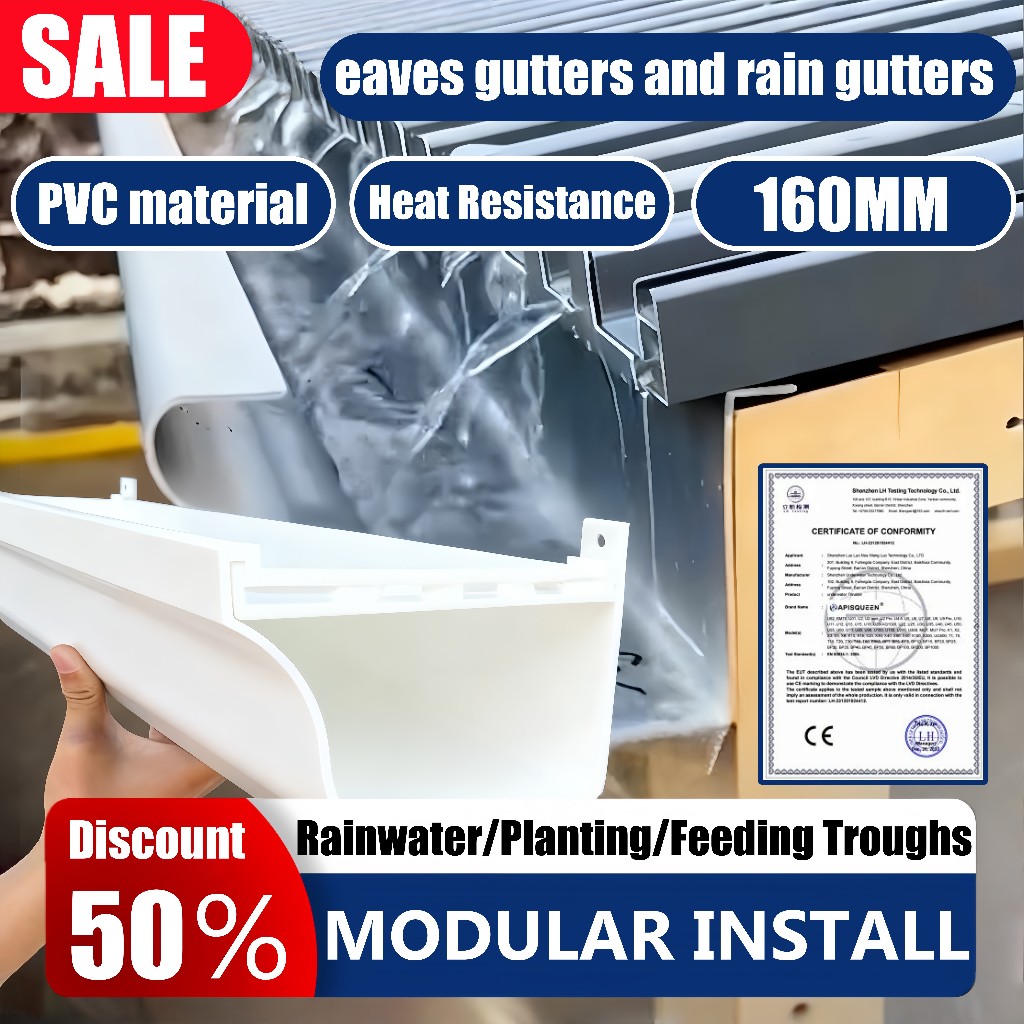 PVC Alulod Roof Gutter 160mm | Rainwater Channel | 4ft Gutter for House ...