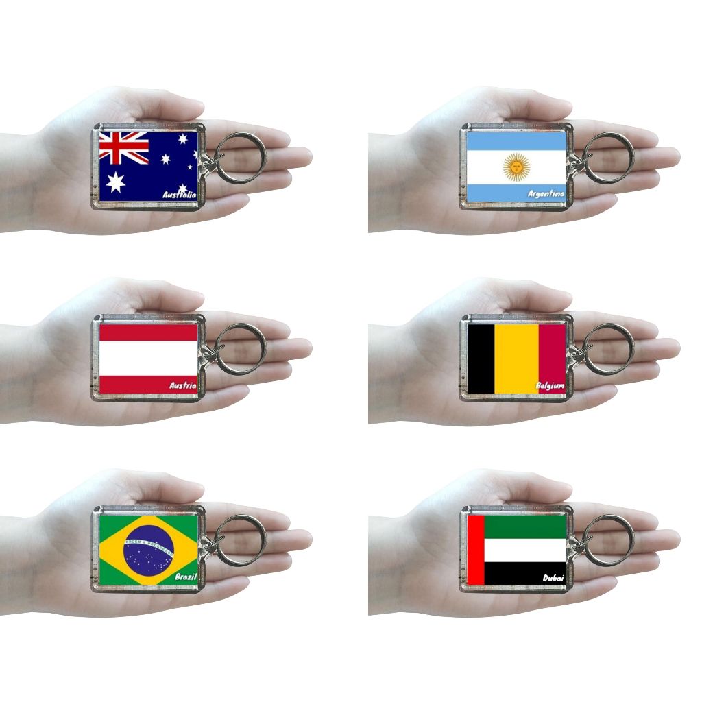 ohana FLAG SMALL ACRYLIC KEYCHAIN DESIGN ARGENTINA AUSTRALIA AUSTRIA ...