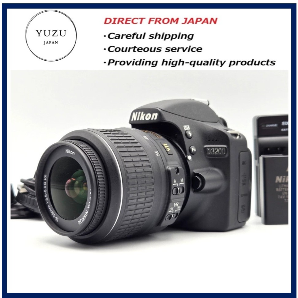 Pre-owned Product Nikon D3200 Digital SLR Camera Kit w/ AF-S DX NIKKOR ...