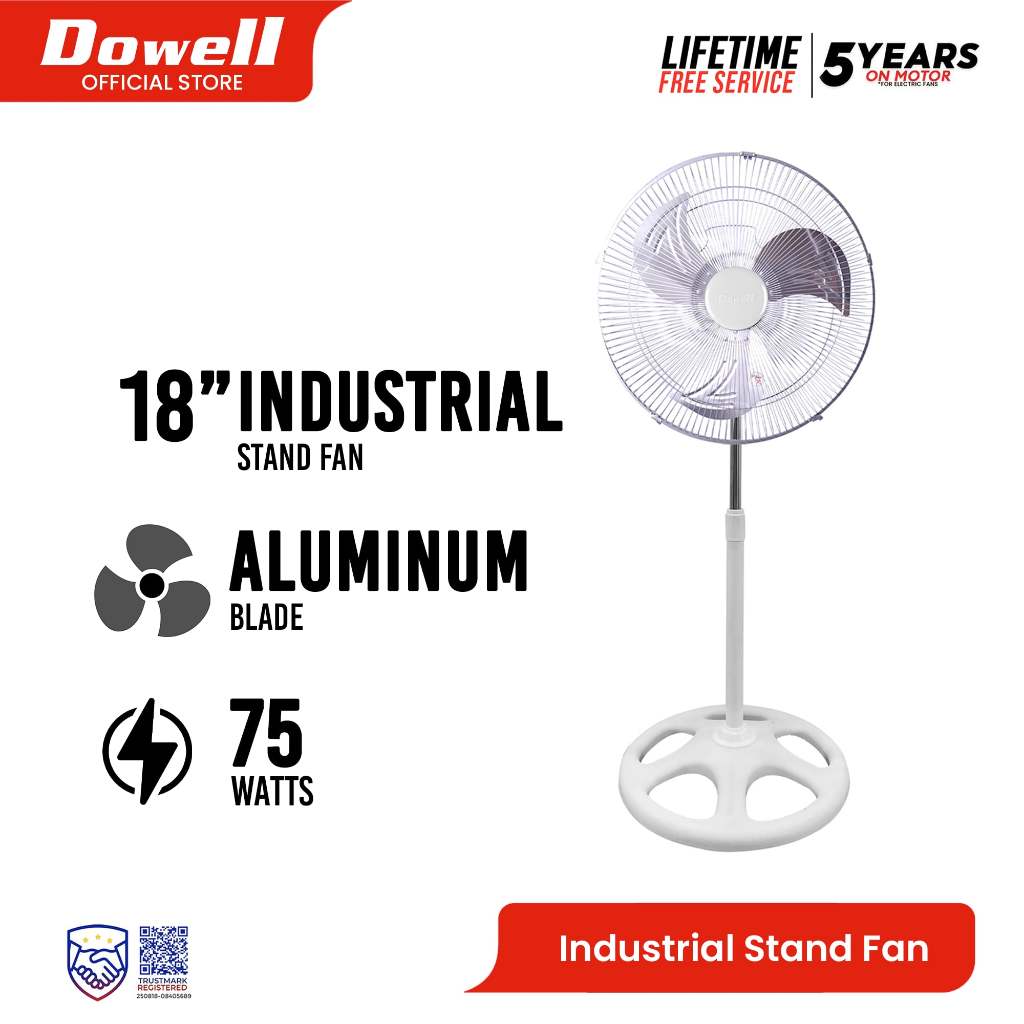 Dowell 18" Industrial Stand Fan with Aluminum Blade IFST-18PR | Shopee ...