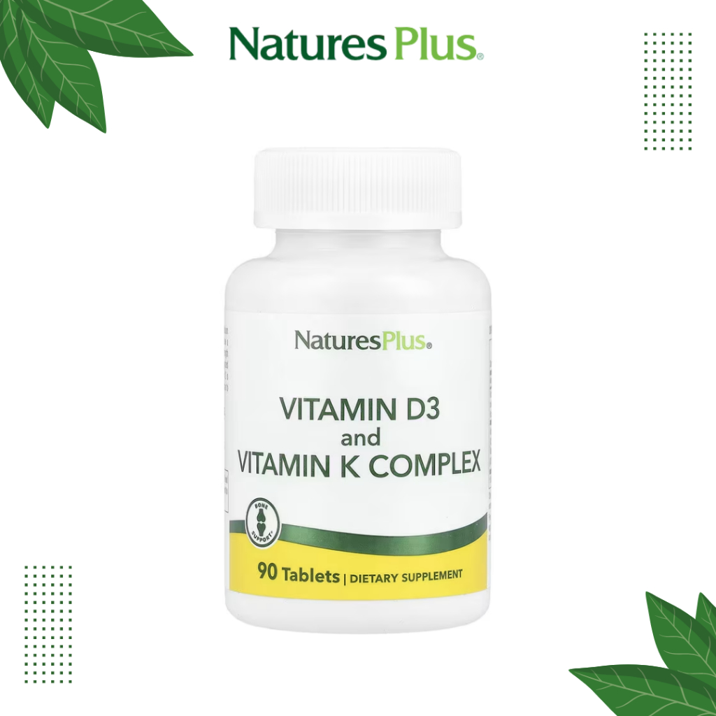 NaturesPlus, Vitamin D3 and Vitamin K Complex ( May Improve Bone ...