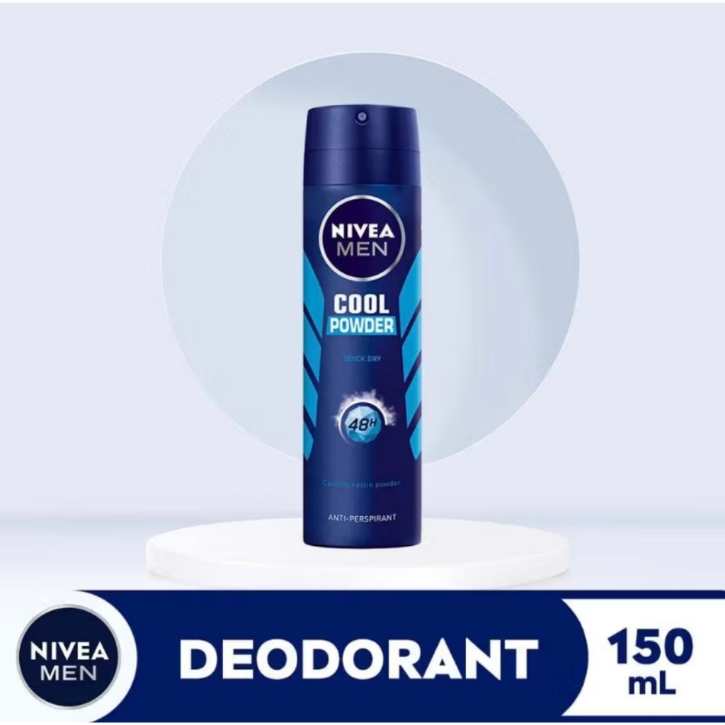 Nivea Men Cool Powder Spray Deodorant/Anti-perspirant 150ml | Shopee ...
