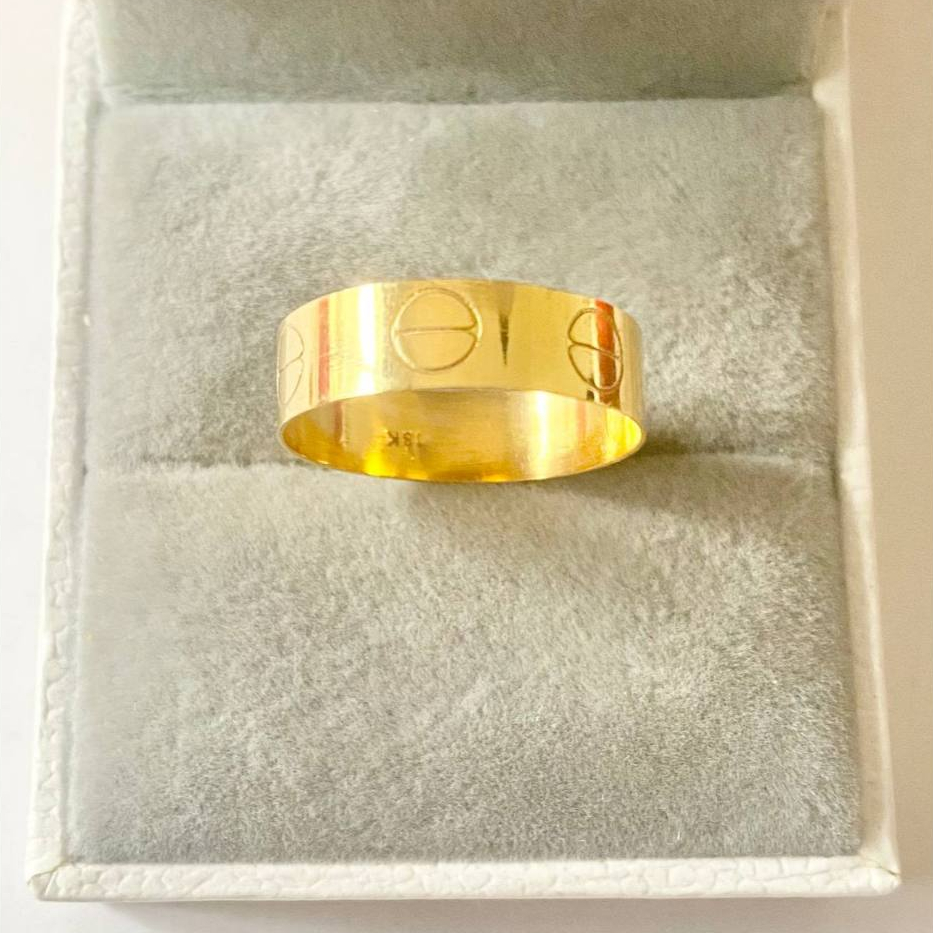 Pawnable 18K Gold Solid Love Screw Ring (5MM) | Shopee Philippines