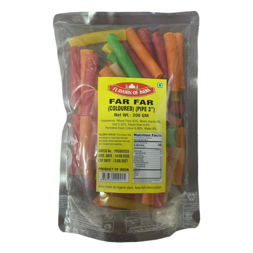 Flavors of India Far Far Colored Pipes 3" - Fryums - Ready To Fry ...