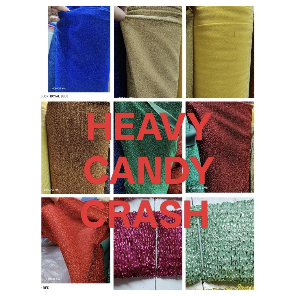 HEAVY CANDY CRASH GLITTERY AVAILABLE PER YARDS 60WD USE FOR GOWN ...