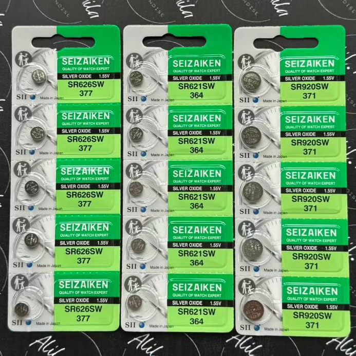SR626SW (377) SR621SW (364) SR920SW (371) SEIZAIKEN Seiko Silver Oxide ...