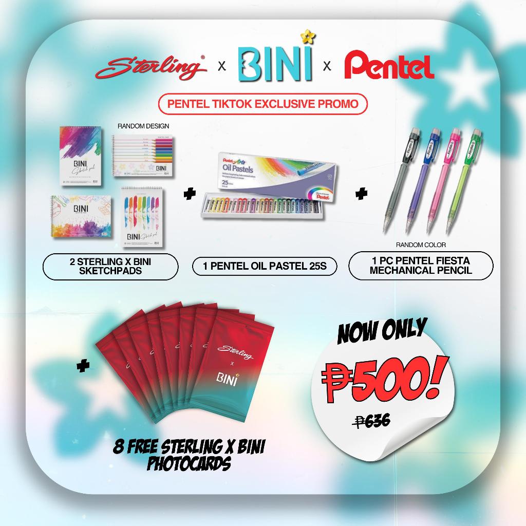 Pentel Oil Pastel 25 Colors + 2 Sterling Bini Sketchpads + 1 Fiesta ...