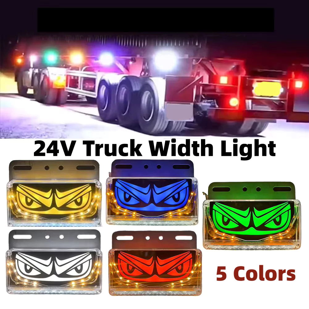 24V Led Light for Truck Side Light Demon Eye Blinking Side Warning ...