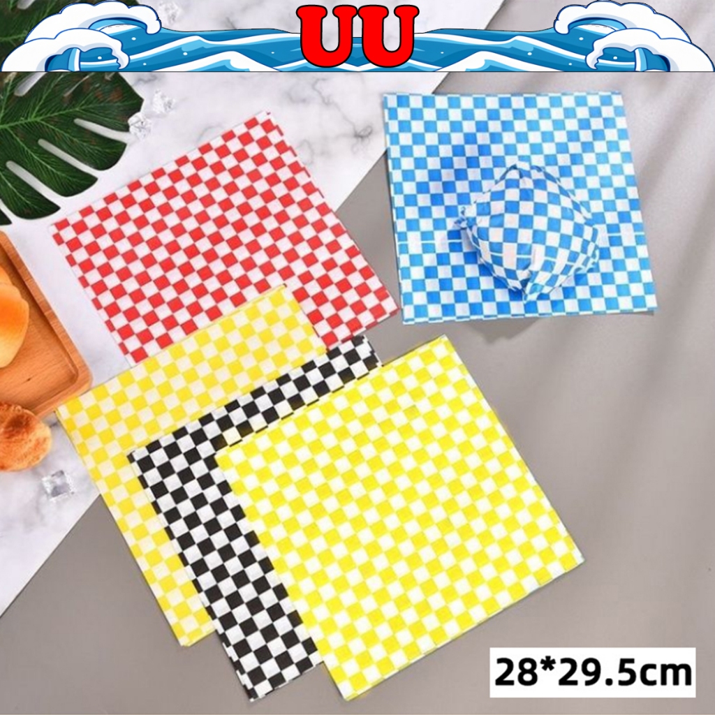 100/400-Pack Checkered Greaseproof Food Liners 12x12inch Paper Food ...