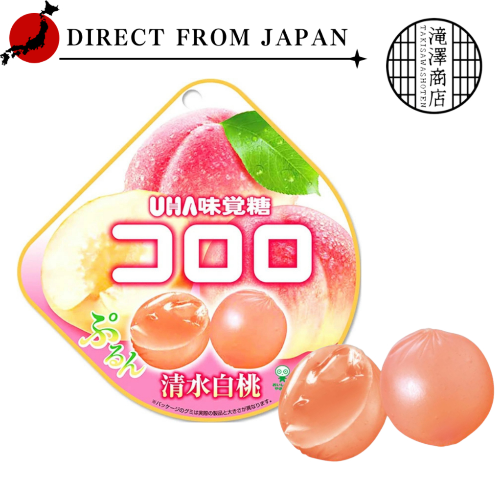 UHA Mikakuto / CORORO Fruit Gummy Candy / White peach Flavor / 48g ...