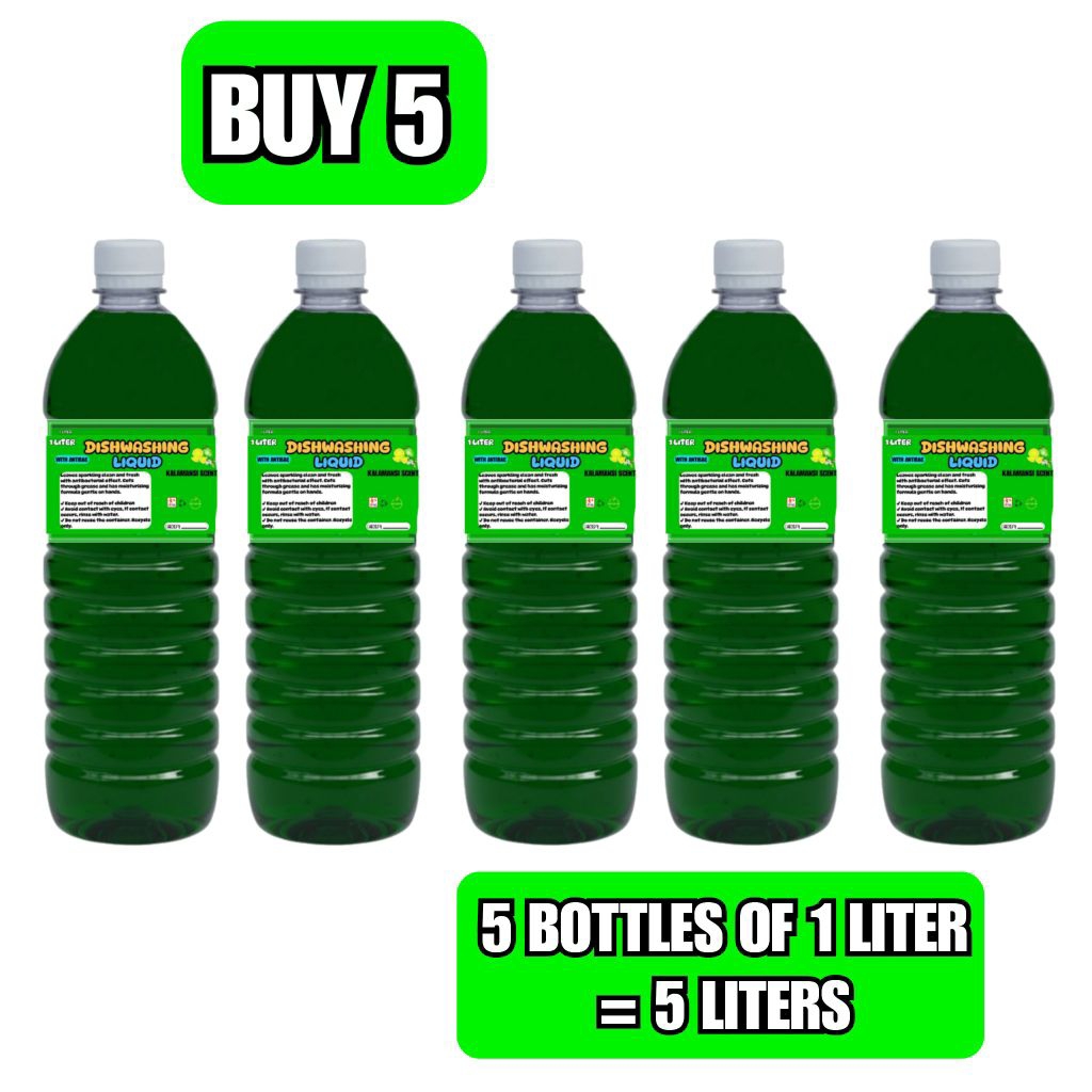 Dishwashing Liquid Kalamansi Scent MALAPOT (5 bottles) 1 LITER | Shopee ...