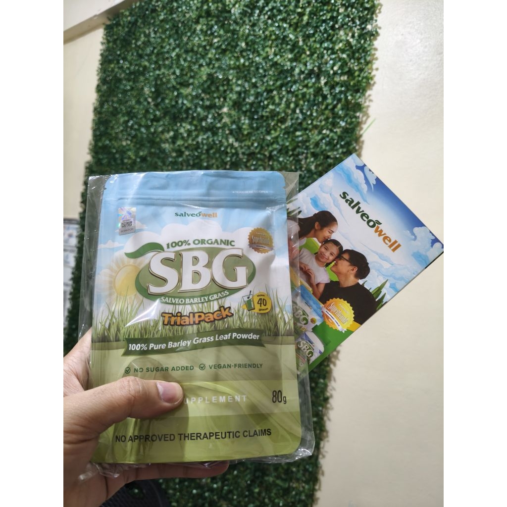 SBG Salveo Barley Grass Trial Pack 80g | Shopee Philippines