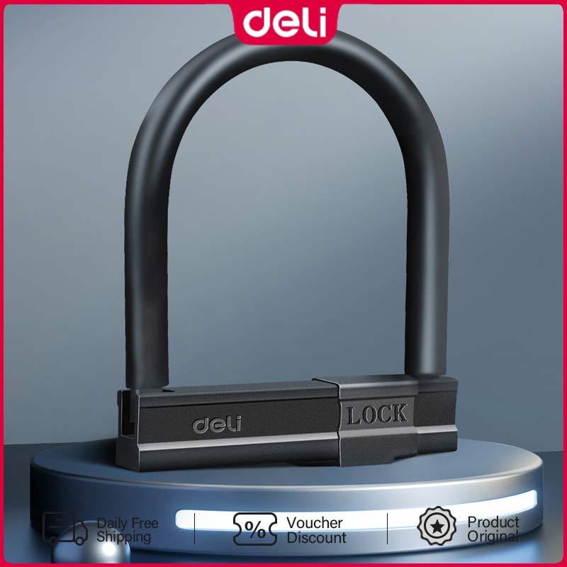 Deli U LOCK Heavy Duty Zinc Alloy Lock Motorcycle Anti-Theft Lock Black ...