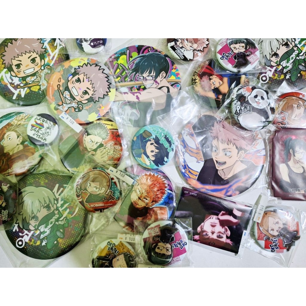 JJK Jujutsu Kaisen Badge Collectibles - Assorted Sizes (Each sold ...