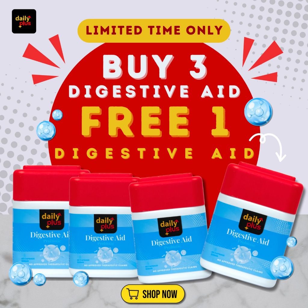 Daily Plus [Buy 3 Digestive Aid + Get 1 Free Digestive Aid] Probiotic ...