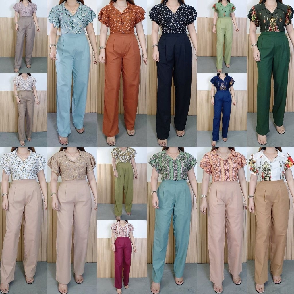 SAZHA PANTS COORD BEST SELLER | Shopee Philippines