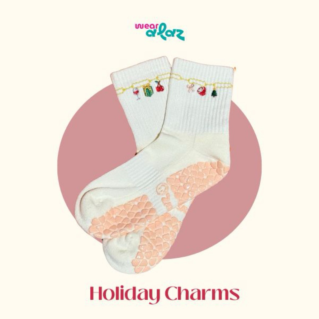 WEAR.ALAZ Anklet Gold Chain Charms Premium Non-slip Grip Socks for ...