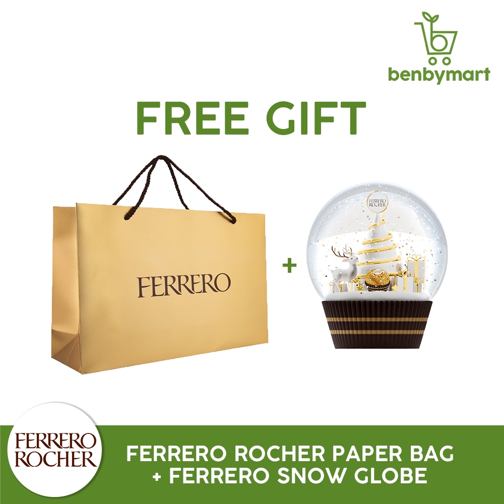 [Limited Edition] Ferrero Rocher Snow Globe and Ferrero Paper Bag ...