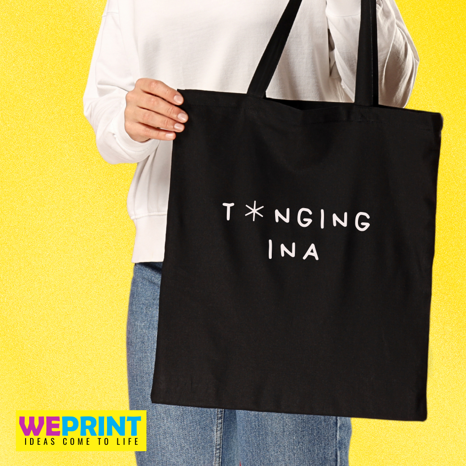 T*NGING INA TOTE BAG WHITE BLACK TANGING INA | Shopee Philippines