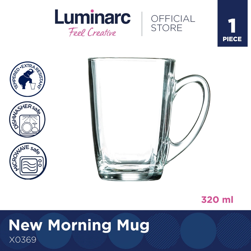 Luminarc New Morning Coffee Mug X0369 320ml AARN096 | Shopee Philippines