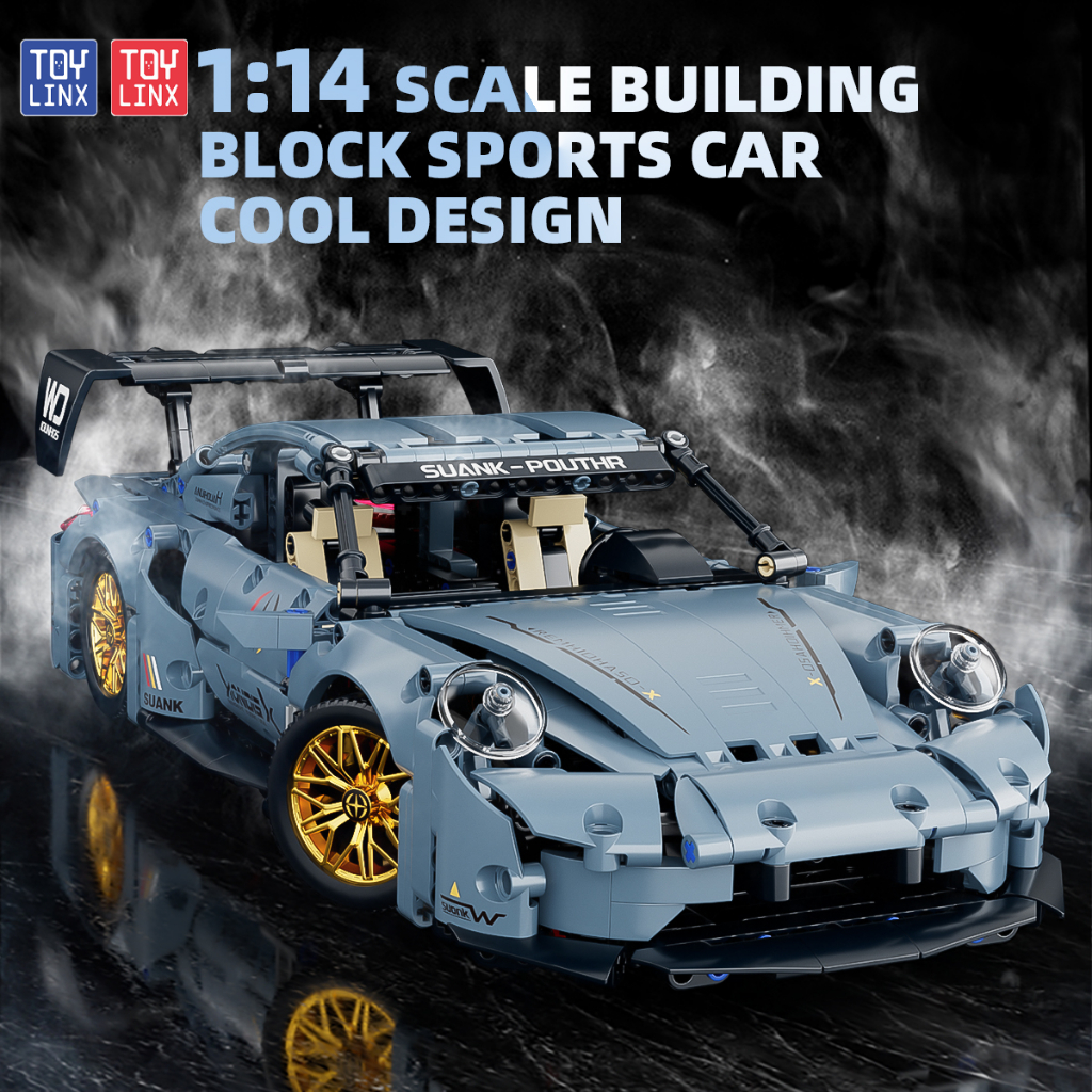 1:14 Porsche Supercar Building Blocks Cyber-style Building Block Toy ...