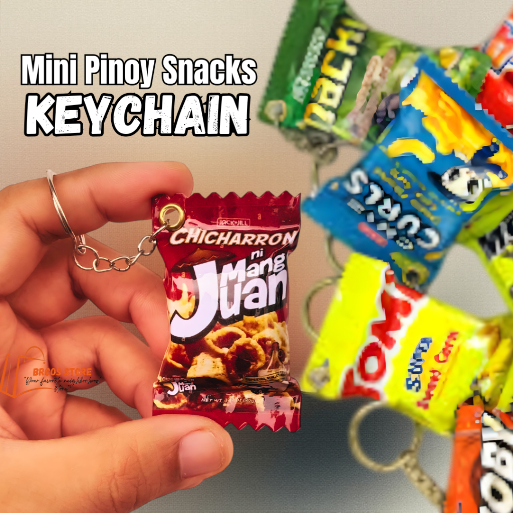 BRCOS TRENDING TRINKETS Mini Pinoy Snacks Keychain – Cute Mini ...
