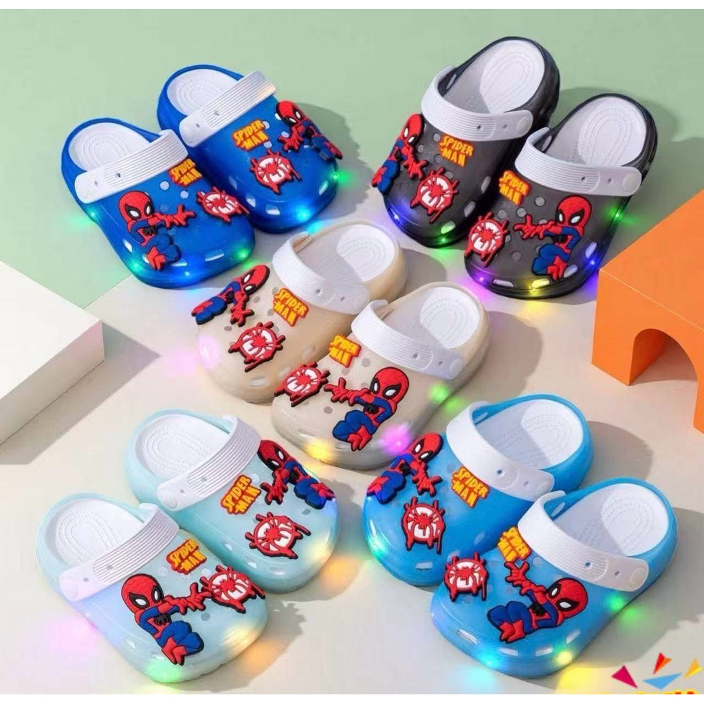 LED LIGHT CLOGS FOR KIDS WITH JIBITZ (BOYS) | Shopee Philippines