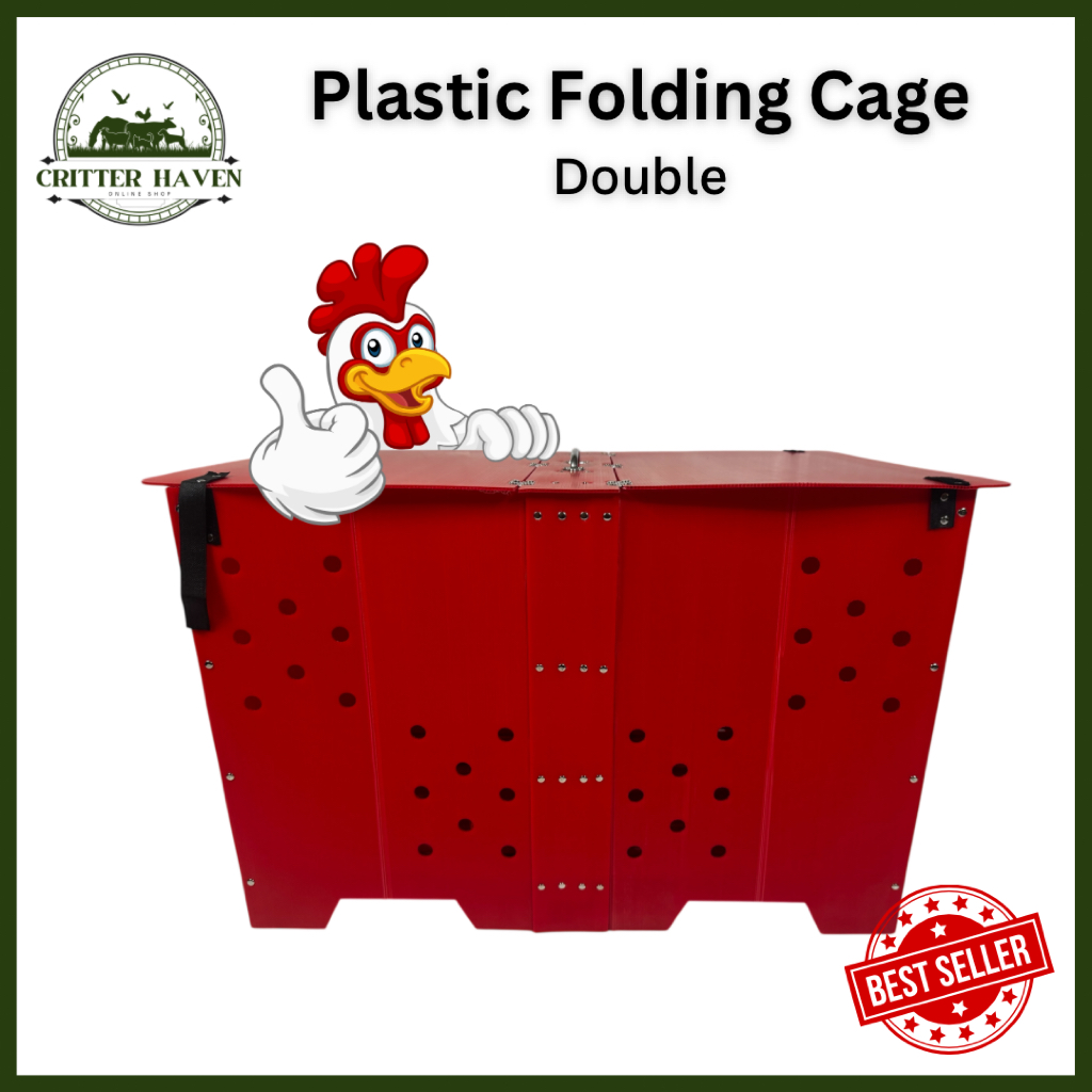 Plastic Folding Cage Double/ kulungan ng manok / cock cage / game fowl ...