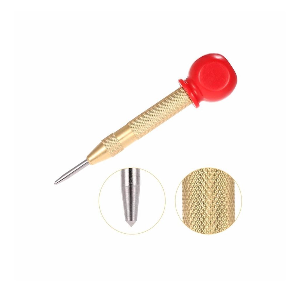 Spring-Loaded Automatic Center Punch Marker for Metal & Wood Projects ...