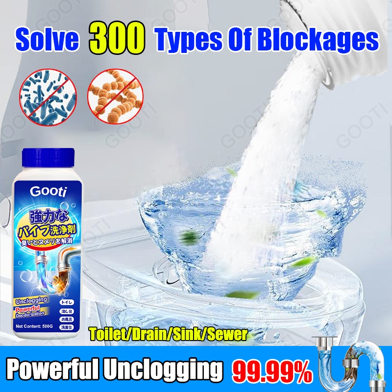 500G Sink Toilet Declogger Drainage Pipe Clogged Remover Dredging Agent ...