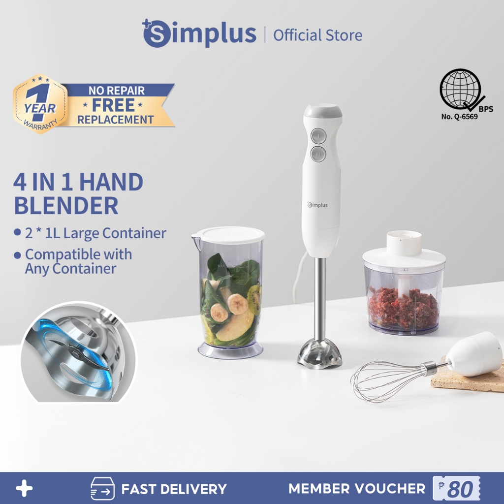 Simplus【Livestream】4in1 Multifunctional Mixer Immersion Blender Mincer ...