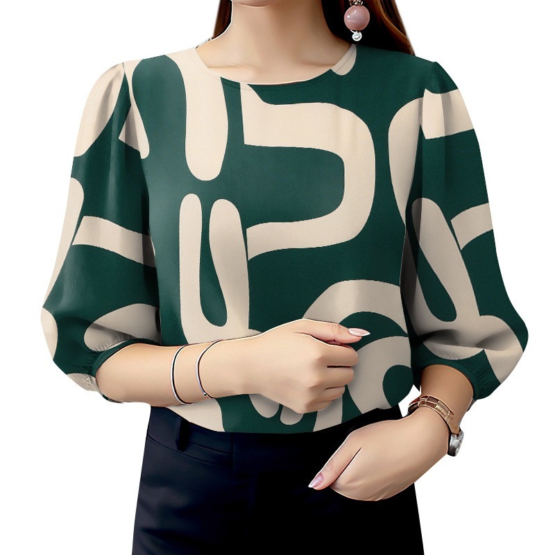 UIKI Casual Intellectual Simple Round-neck Half-sleeved Solid Color Top ...