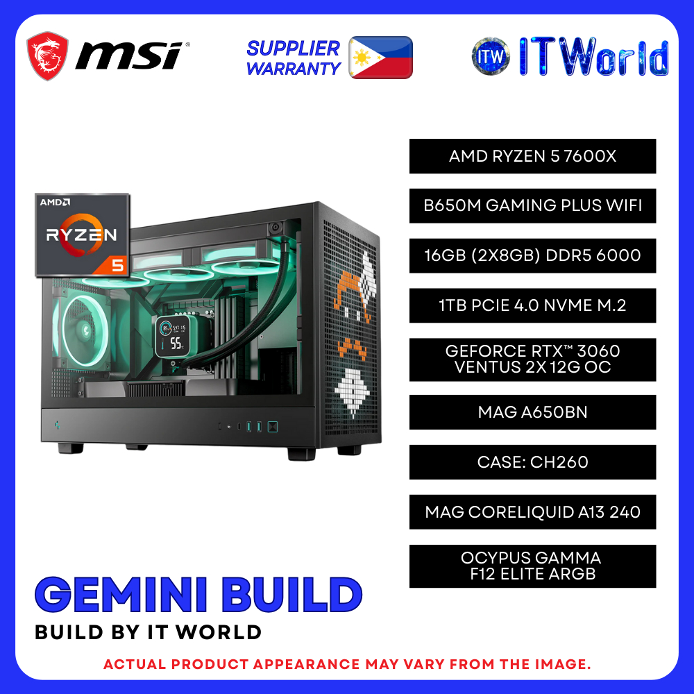 Zodiac Gemini Build Powered by MSI – Ryzen 5 7600X / 16GB DDR5 / 1TB ...