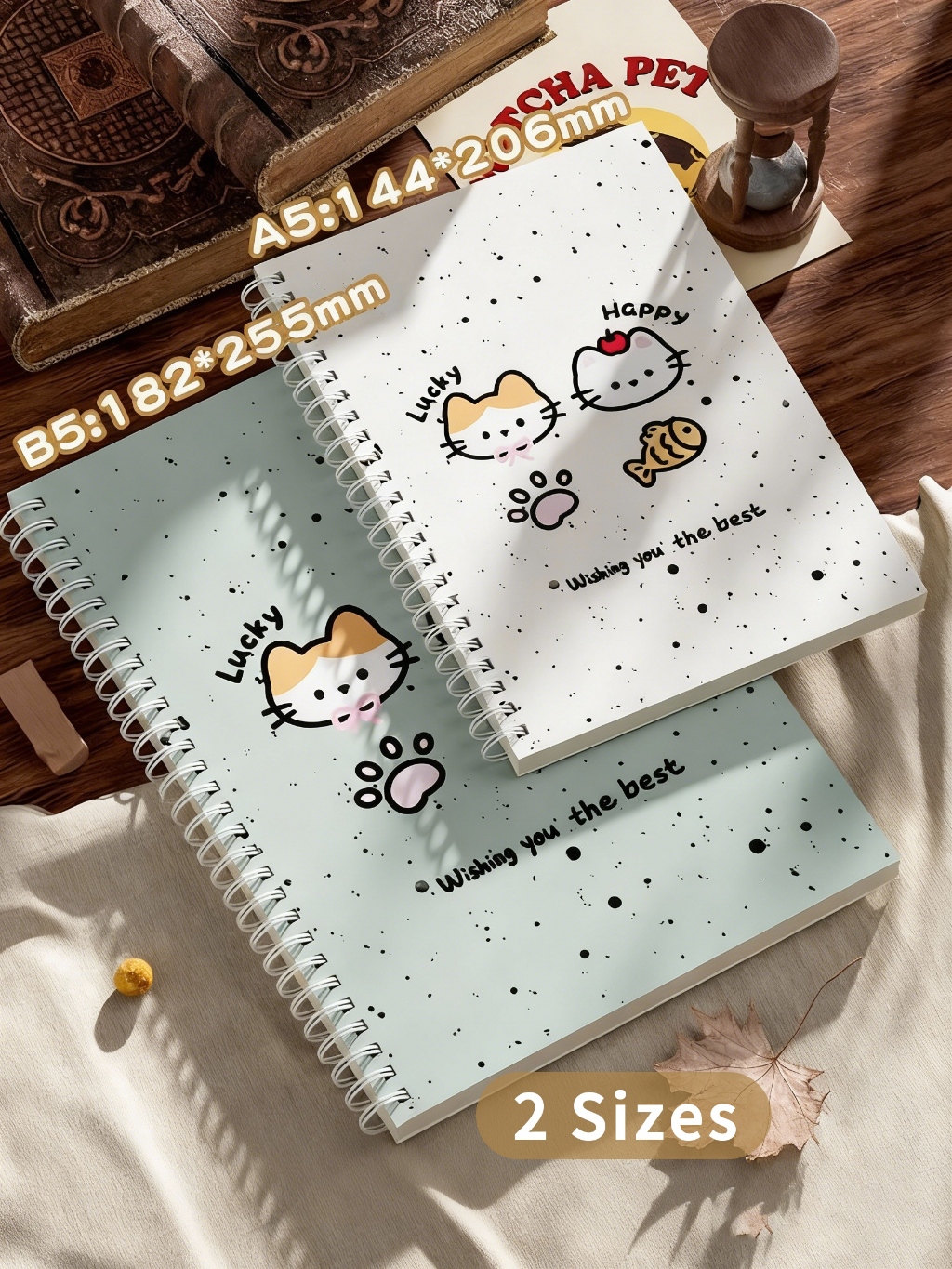 B5/A5 Spiral Notebook120 pages of thickened paper, smooth writing, PP ...