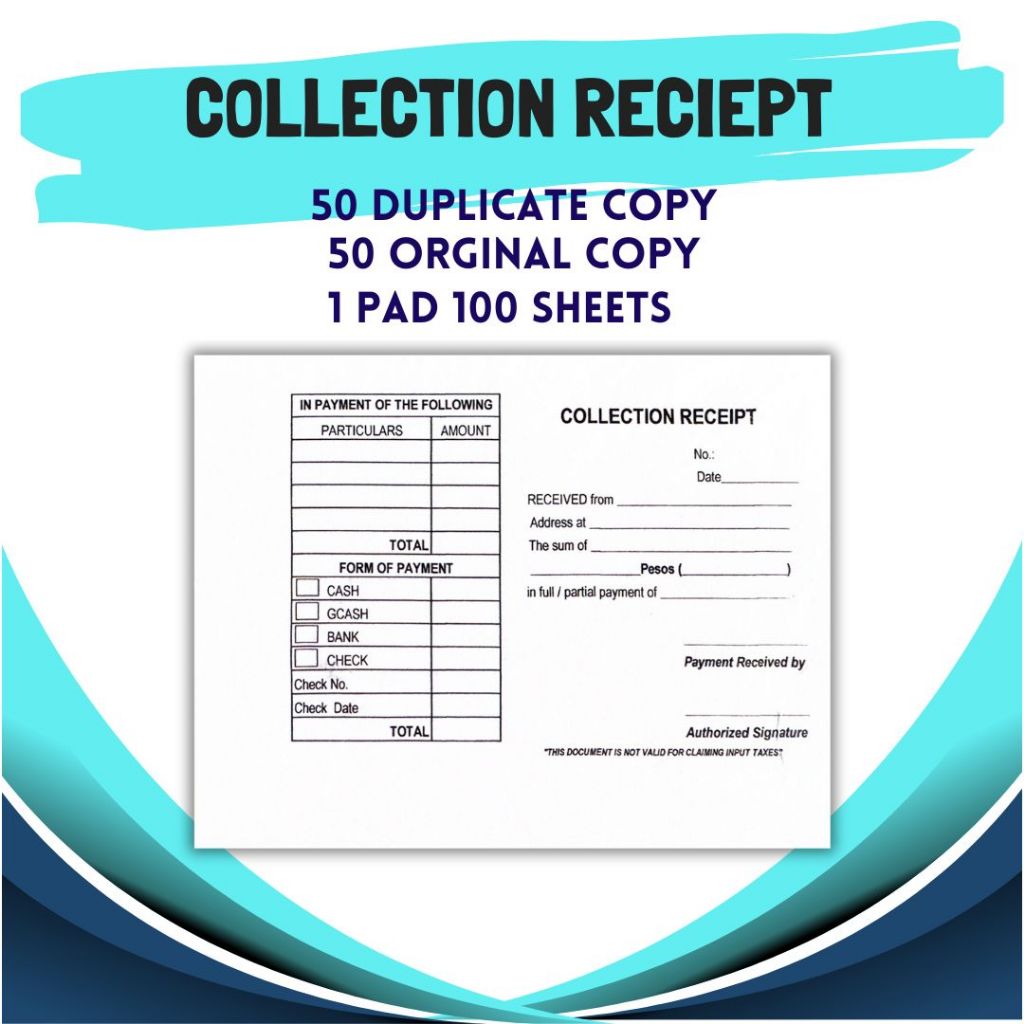 Shop collection receipt for Sale on Shopee Philippines