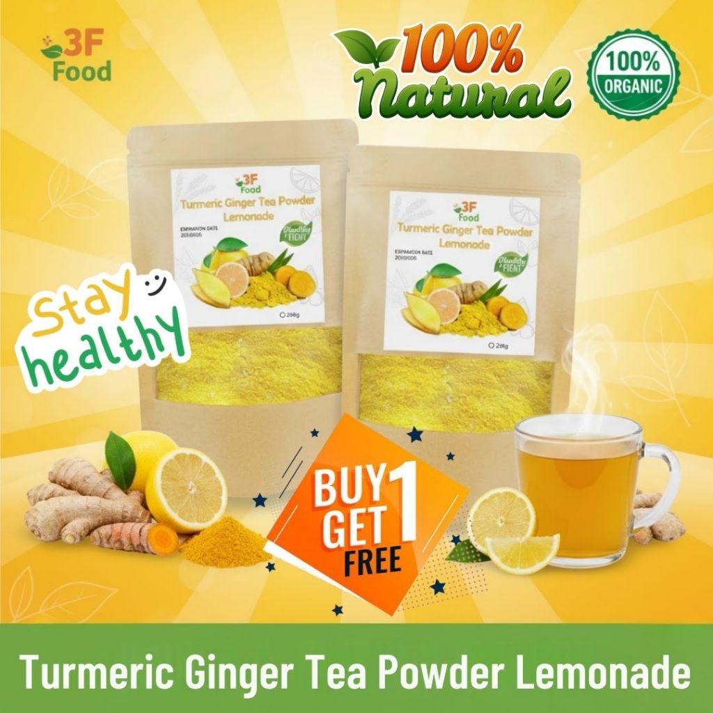 BUY 100G GET 100G - TURMERIC GINGER TEA POWDER LEMONADE – Pang - Detox ...