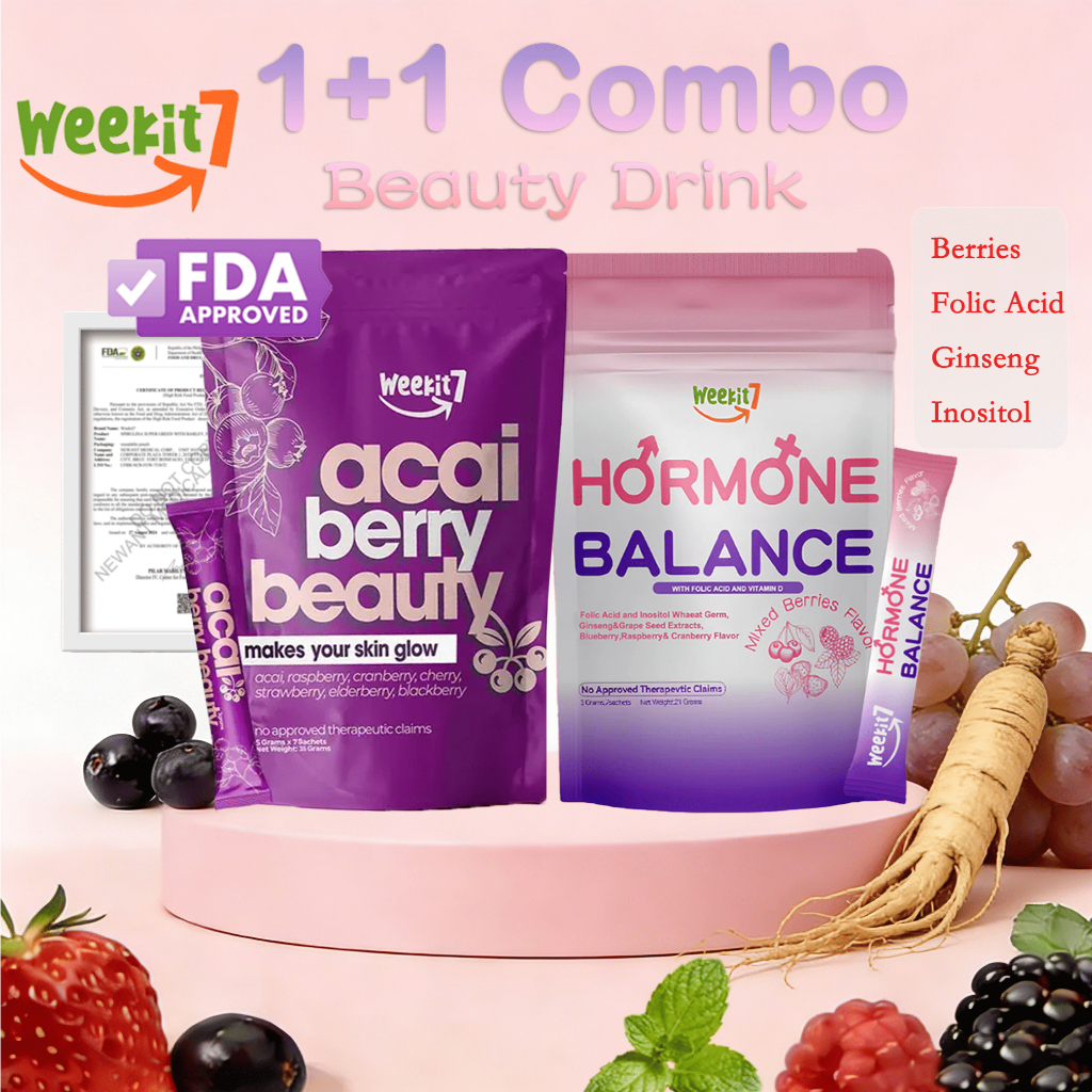 WeeKit7 Beauty Combo Set Acai Berry Powder Supplement,Hormone Balance ...