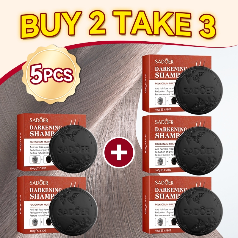【BUY 2 TAKE 3】 Hair Growth Soap Black Hair Plant Polygonum Shampoo Soap ...