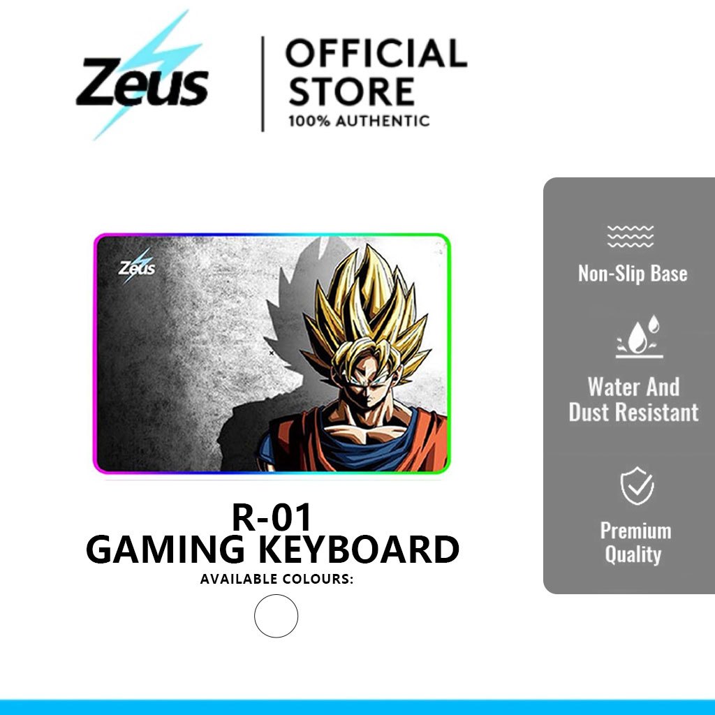 Zeus X Dragon Ball Z ( R-01 ) RGB LED Gaming Mouse Mat / Mouse Pad ...