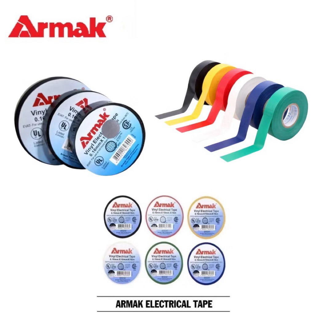 original Armak Vinyl Electrical Tape 4m 8m 16m | Shopee Philippines