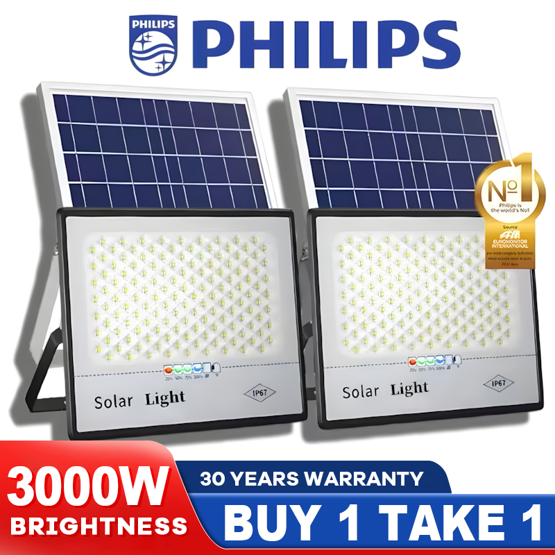 BUY 1 TAKE 1 Solar Light 3000W Outdoor Sensor Waterproof 9000 lumens ...