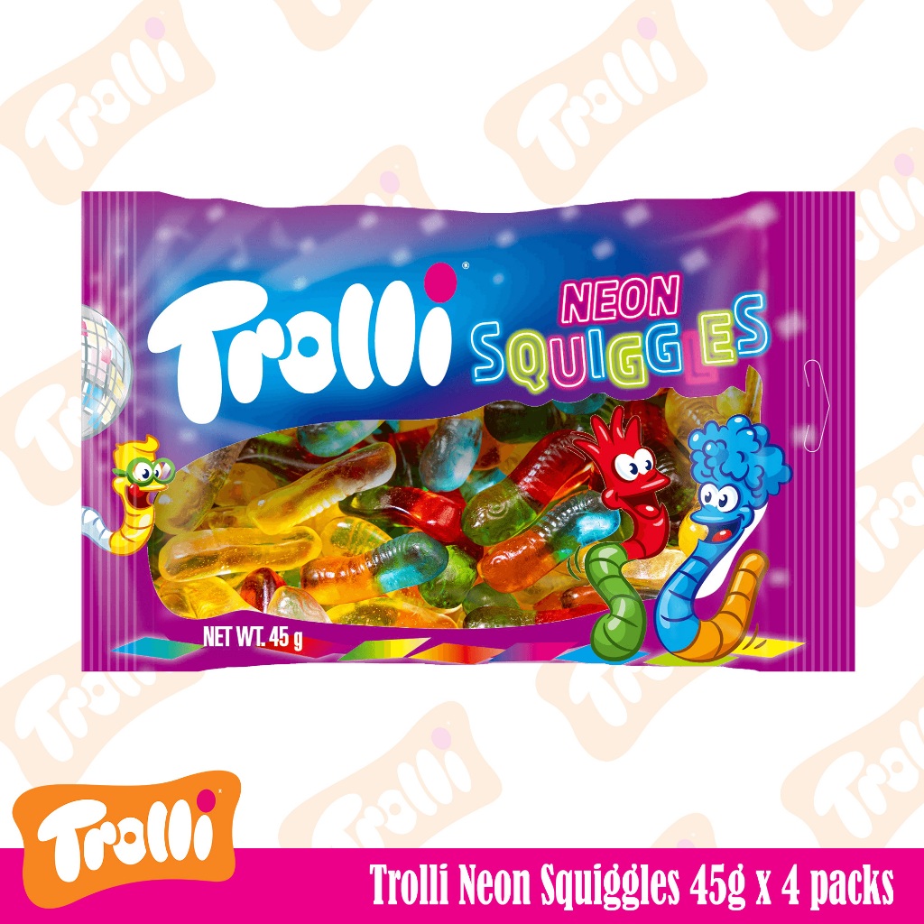 Trolli Neon Squiggles 45g x 4 packs | Shopee Philippines