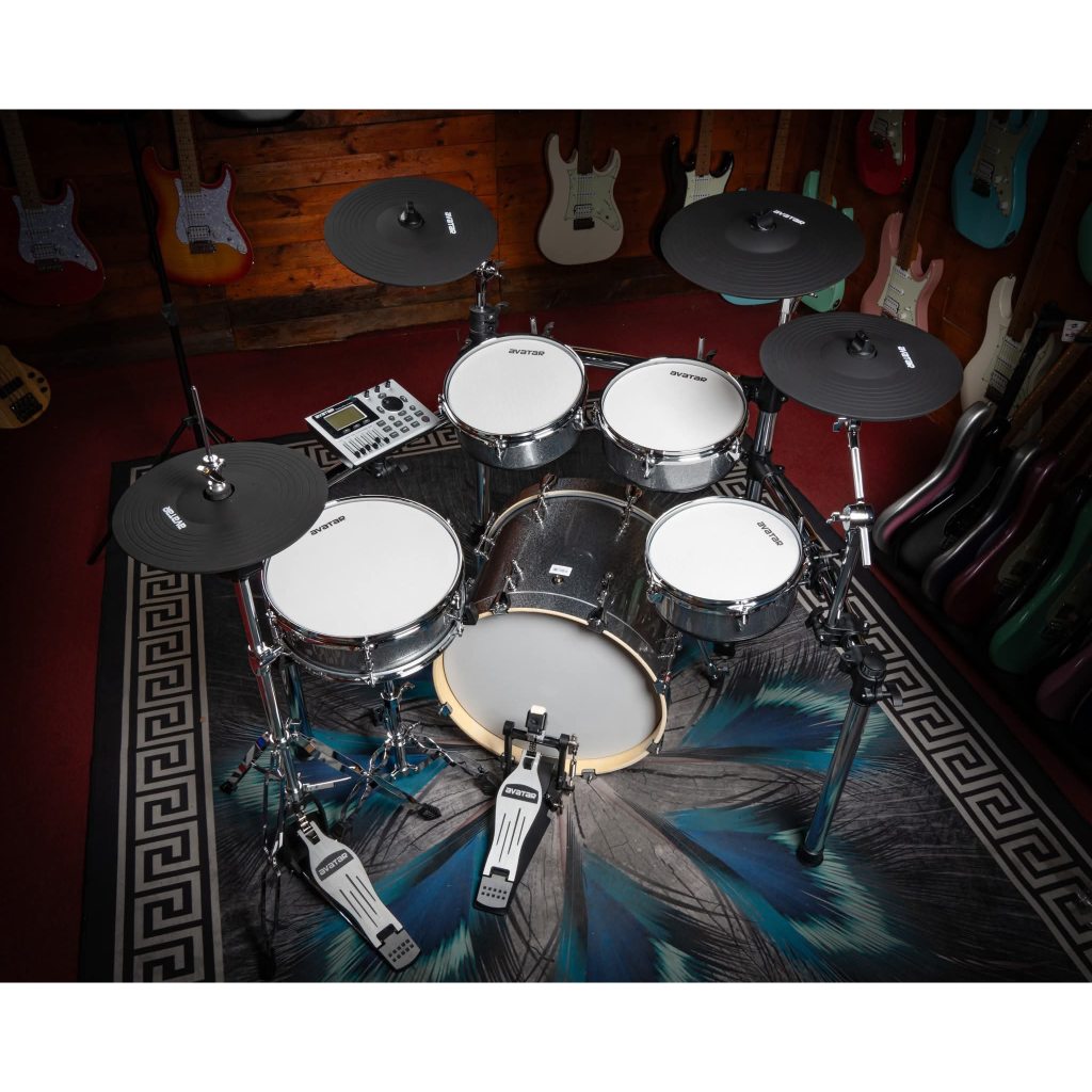Avatar A71 9-Piece Mesh Kit Electric Drum Set with Shell (5pcs Drum Pad ...