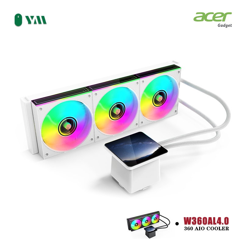 YYM | ACER ARGB 360mm AIO Liquid CPU Cooler With round/square ...