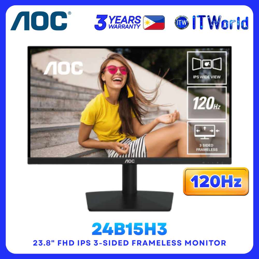 AOC 24B15H3 – 23.8” 1920x1080 FHD IPS 120Hz Desktop Monitor itw ...