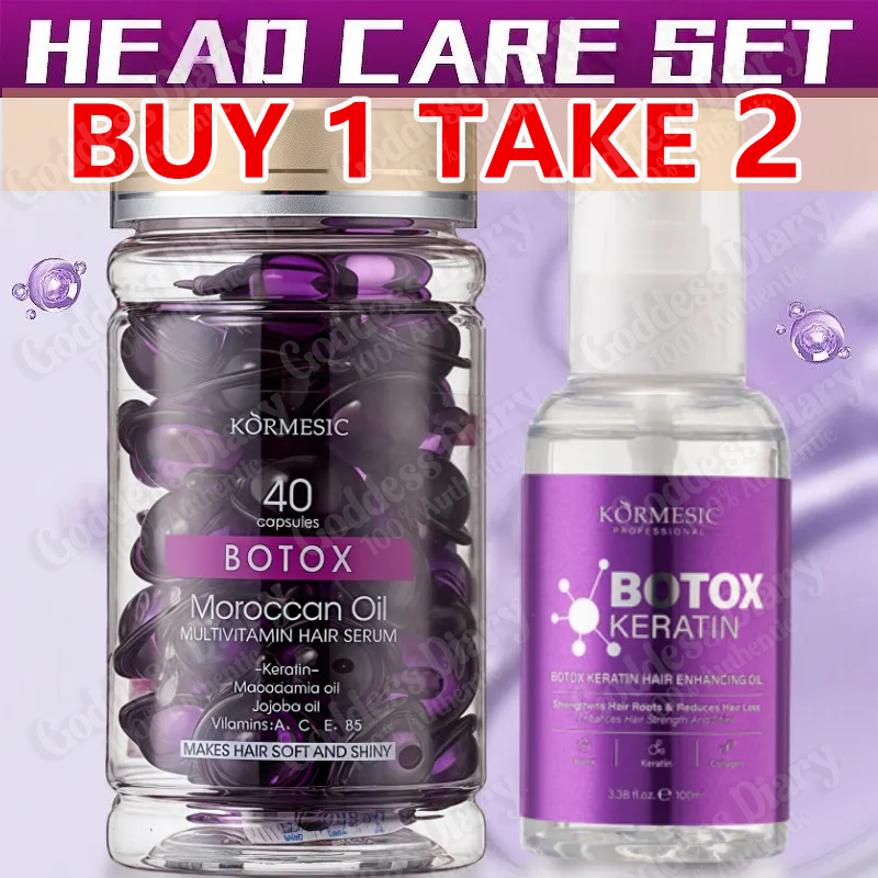 [BUY 1 TAKE 2] Head Care Set Moroccan Essential Oil Capsules + Keratin ...