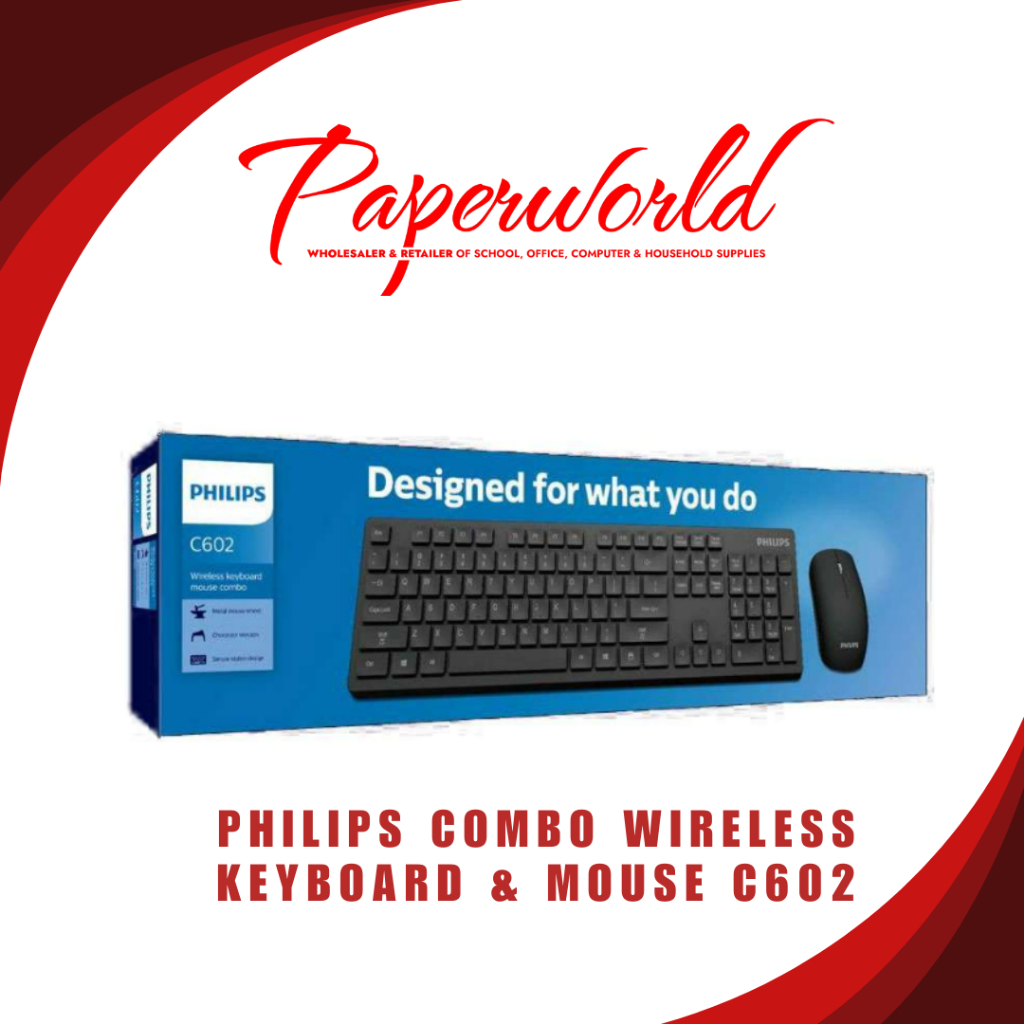 PHILIPS COMBO WIRELESS KEYBOARD & MOUSE C602 | Shopee Philippines