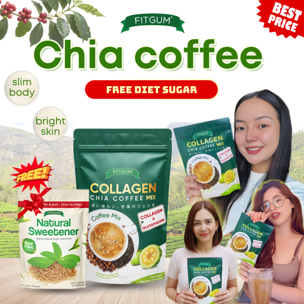 [ROSMAR X FITGUM] FREE GIFTS Fitgum Collagen Chia Coffee For Weight ...