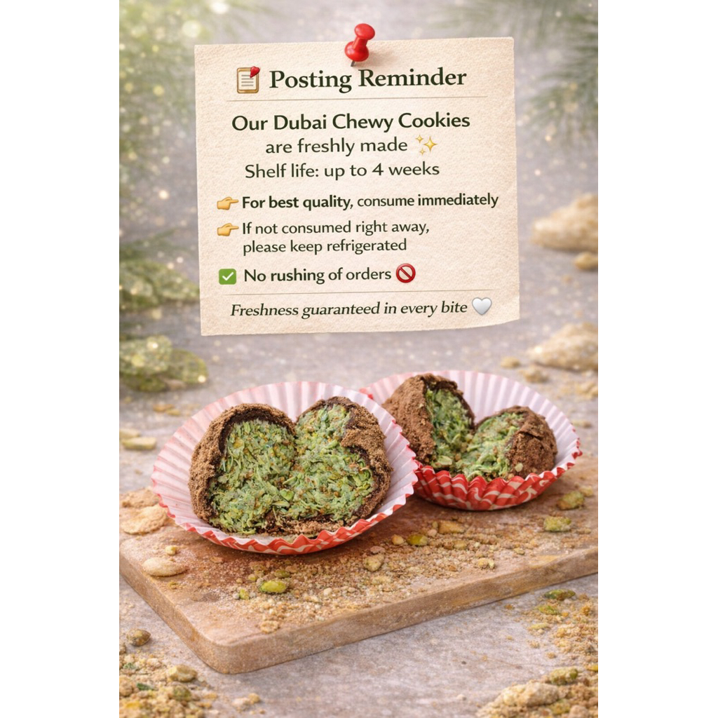 DUBAI CHEWY COOKIE PISTACHIO BY ZURI WE USED MARSHMALLOW | Shopee ...
